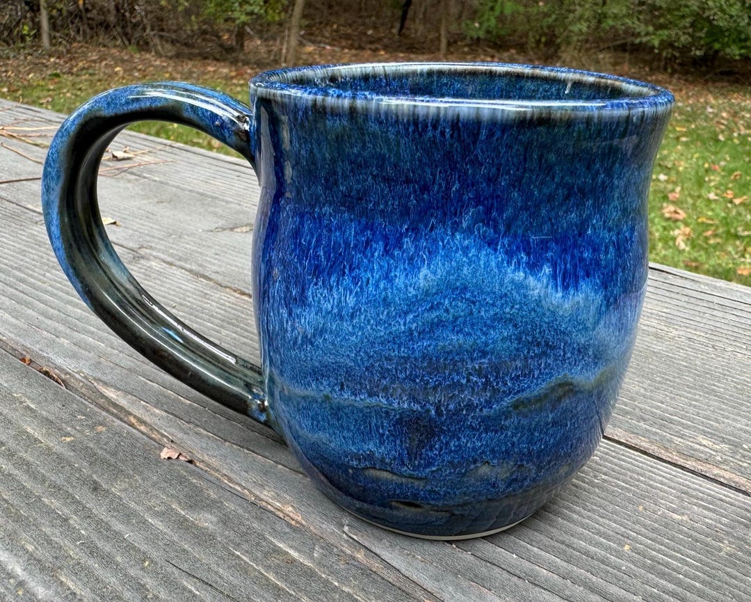 Gorgeous Sapphire Blue Mug, Blue Pottery Mug, Blue Mug, Handmade Mug ...