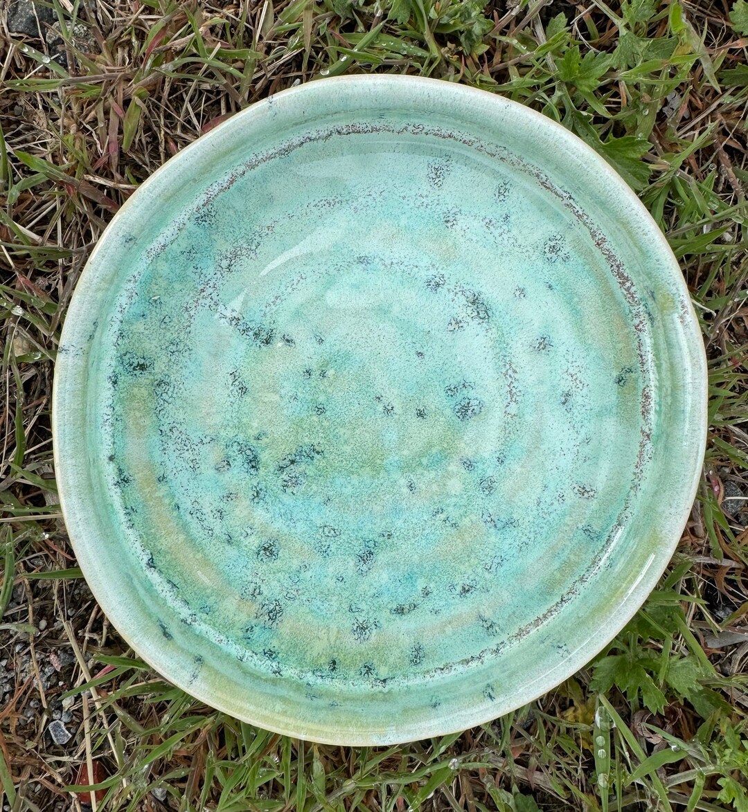 Green Small Plate, Small Plate, Dipping Oil Plate , Trinket Dish, Brie ...