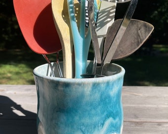 Turquoise Utensil Holder - Etsy