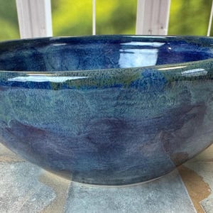 Extra Large Bowl, Large Serving Bowl, Large Blue Bowl, Blue Serving ...