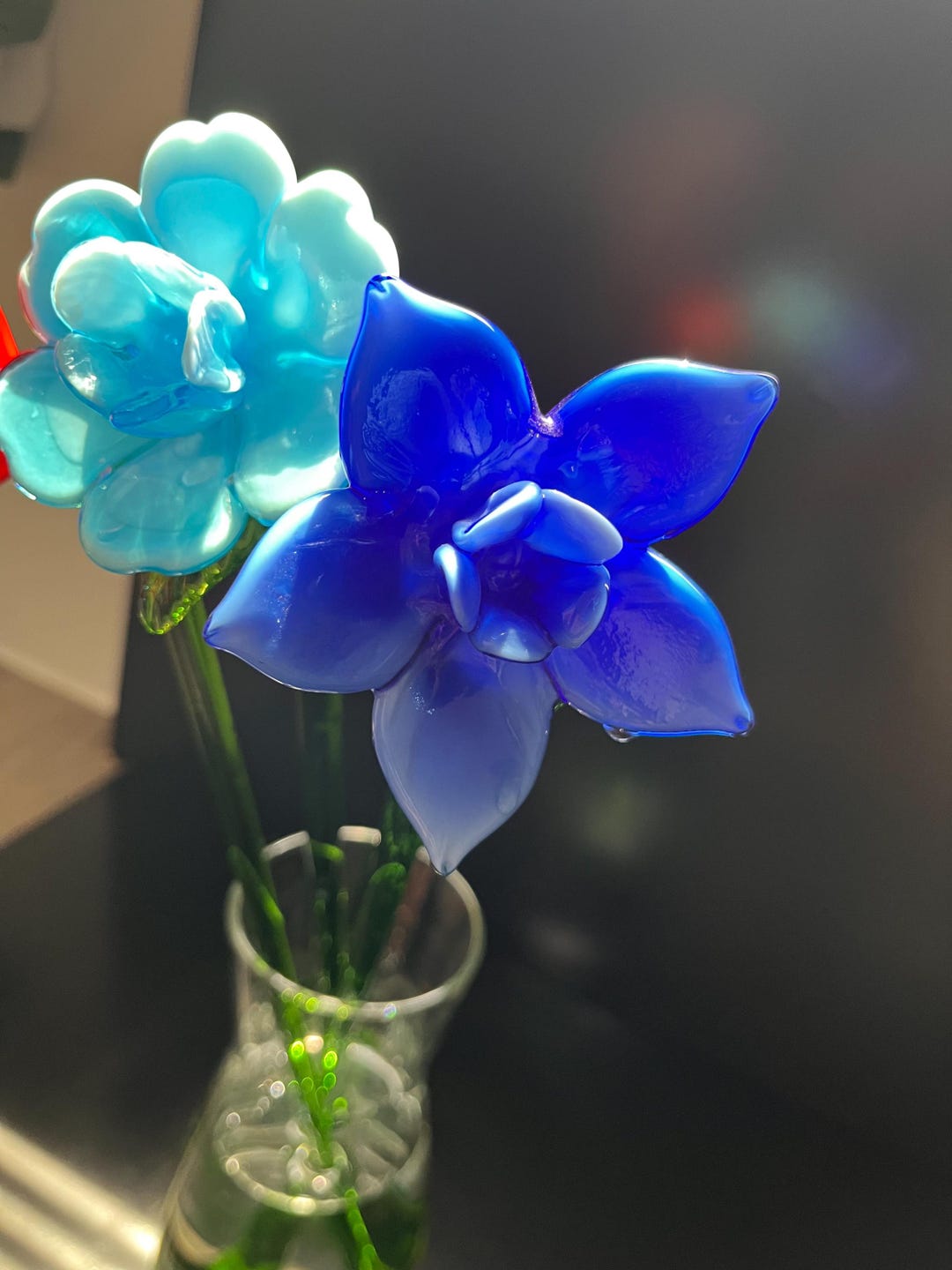 Long Stem Glass Flowers - Etsy