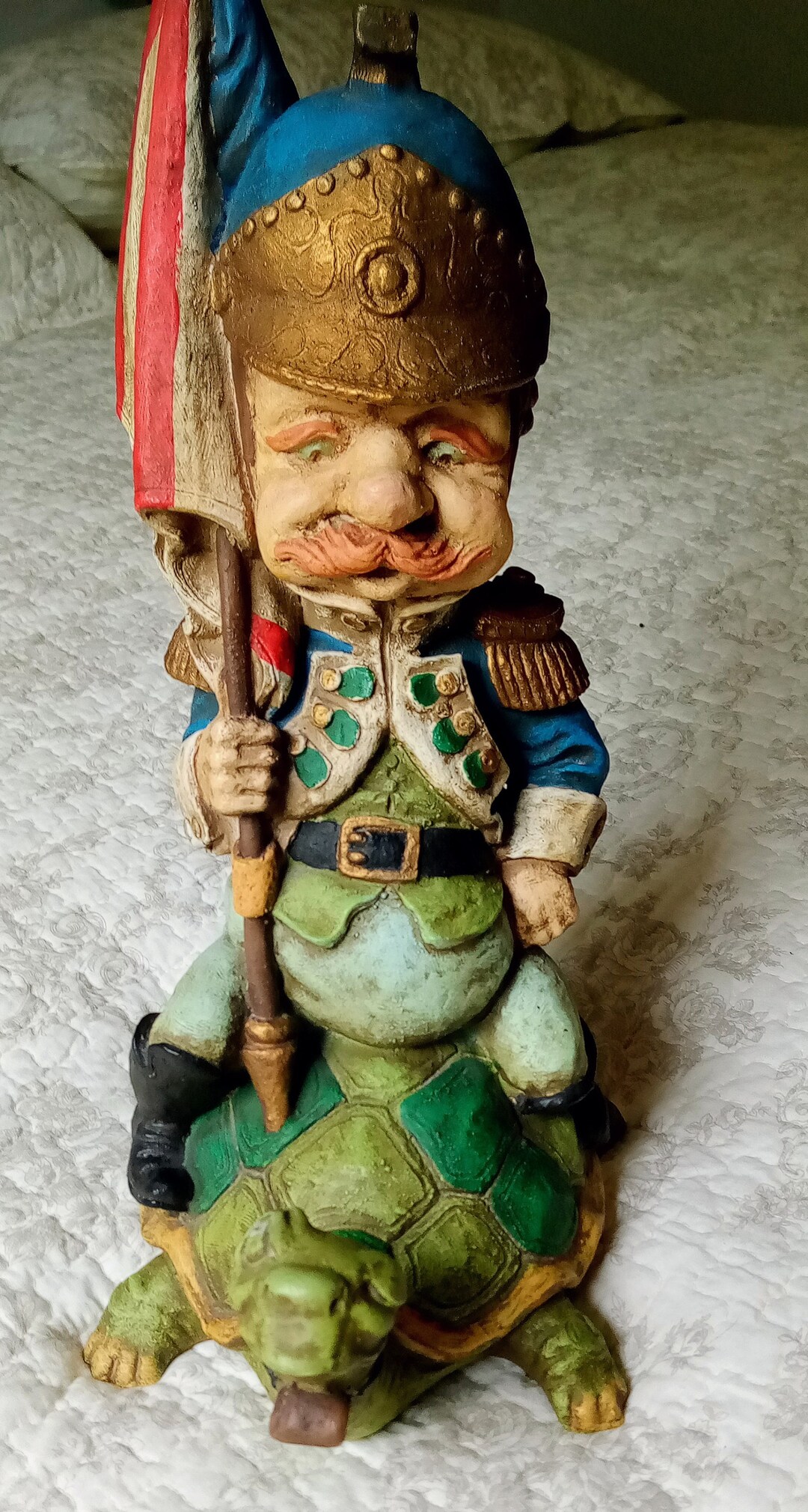 Vintage, Rare, Soldier Riding Turtle Figurine. - Etsy
