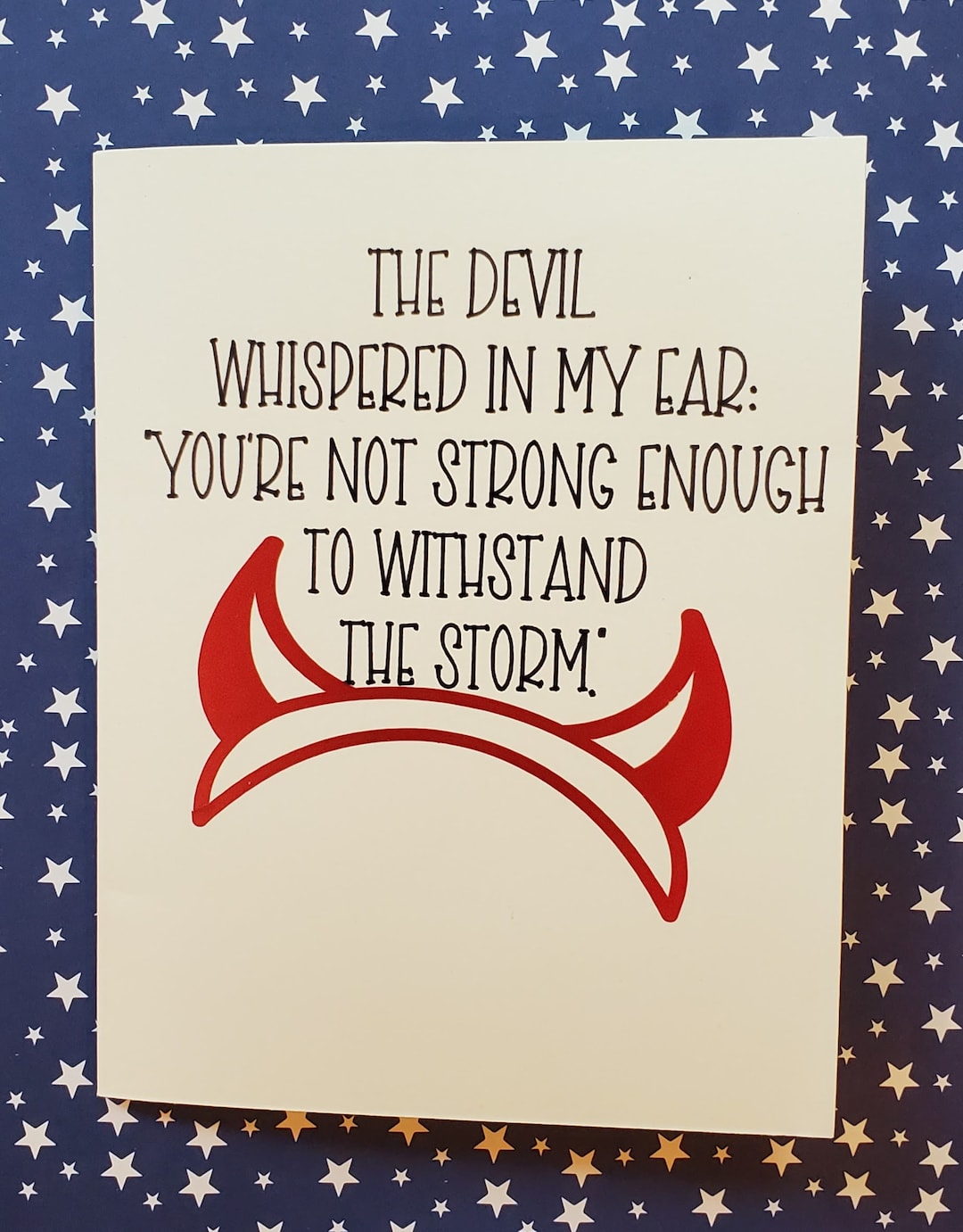The Devil Whispered in My Ear Humorous (really!) Greeting/note Card - Etsy