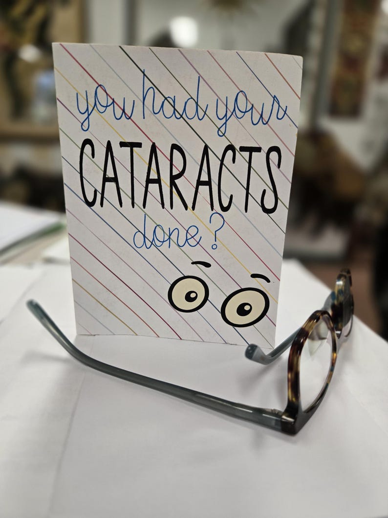 Cataract Surgery Recovery Notecard - Etsy