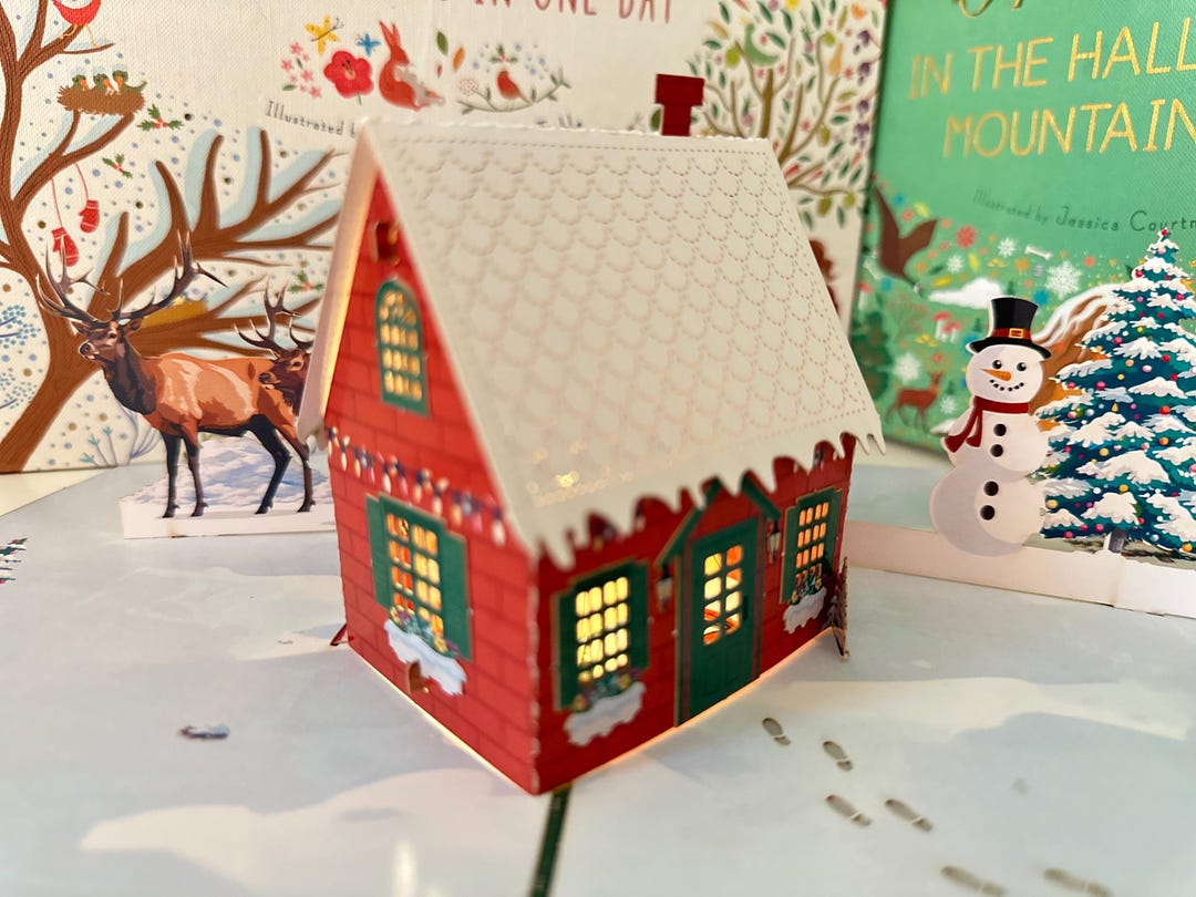 3D Pop-up Christmas Card: Light-up Holiday Greetings - Etsy UK