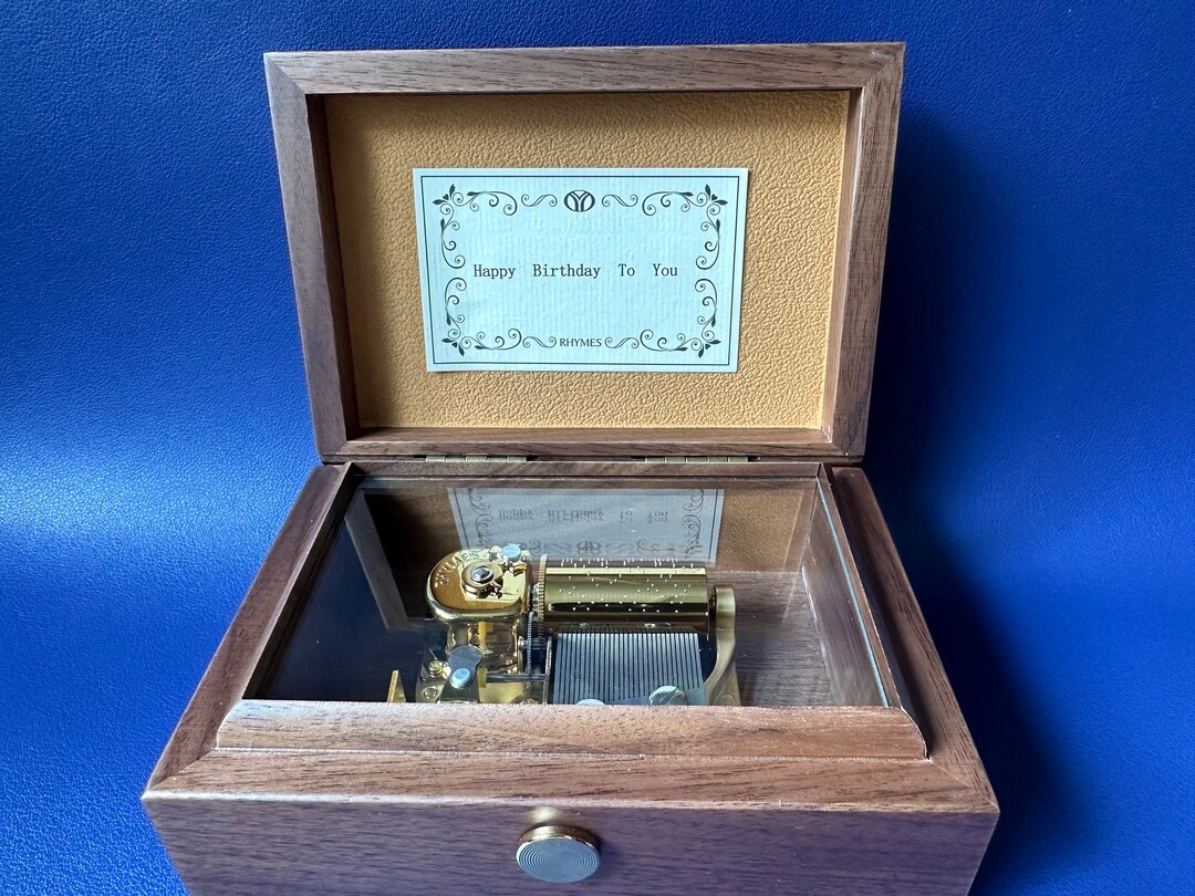 Wooden 30 Music Box, Happy Birthday to You, Free Engraving - Etsy