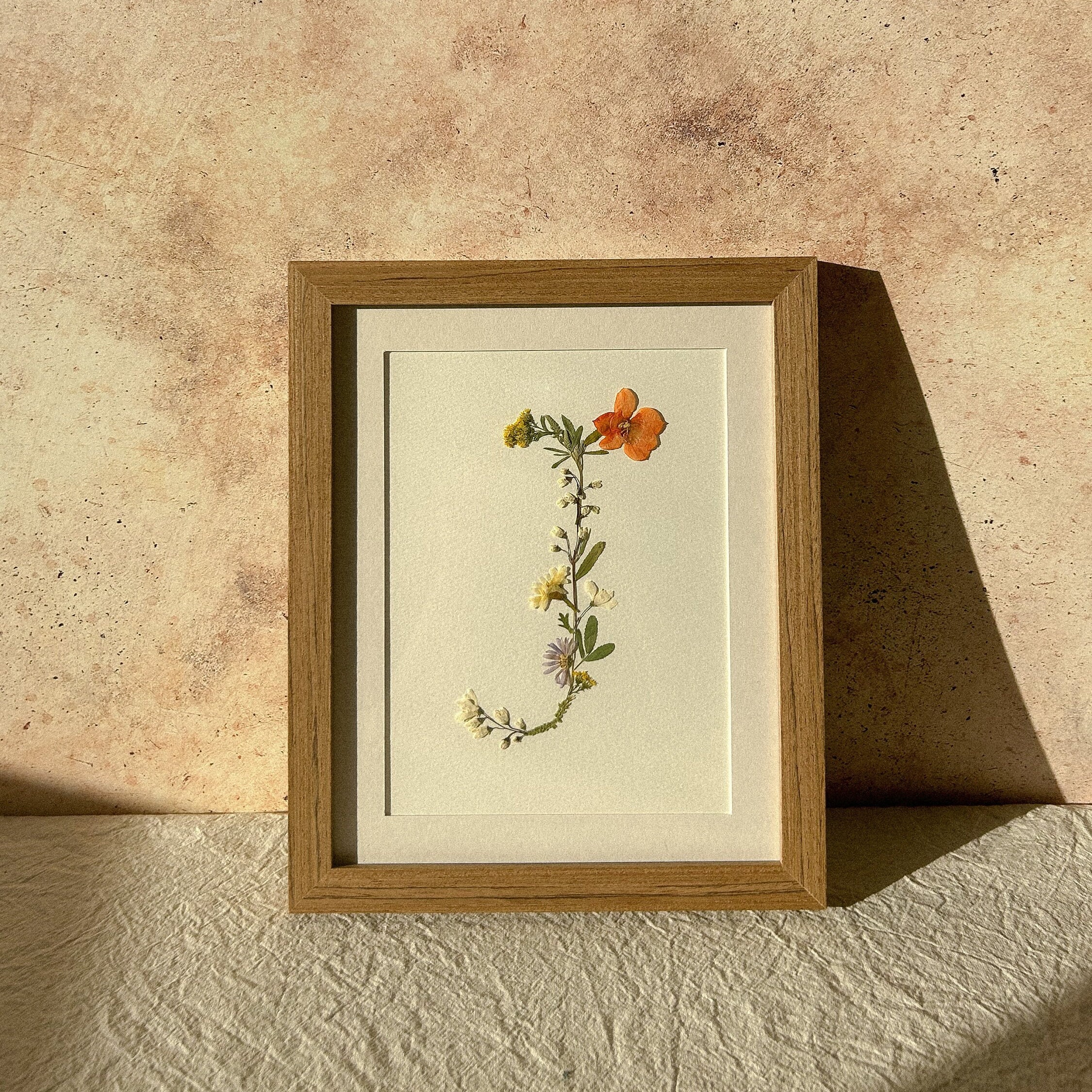 Pressed Flower Alphabet Art / Pressed Flower Letter Art / Personalized ...