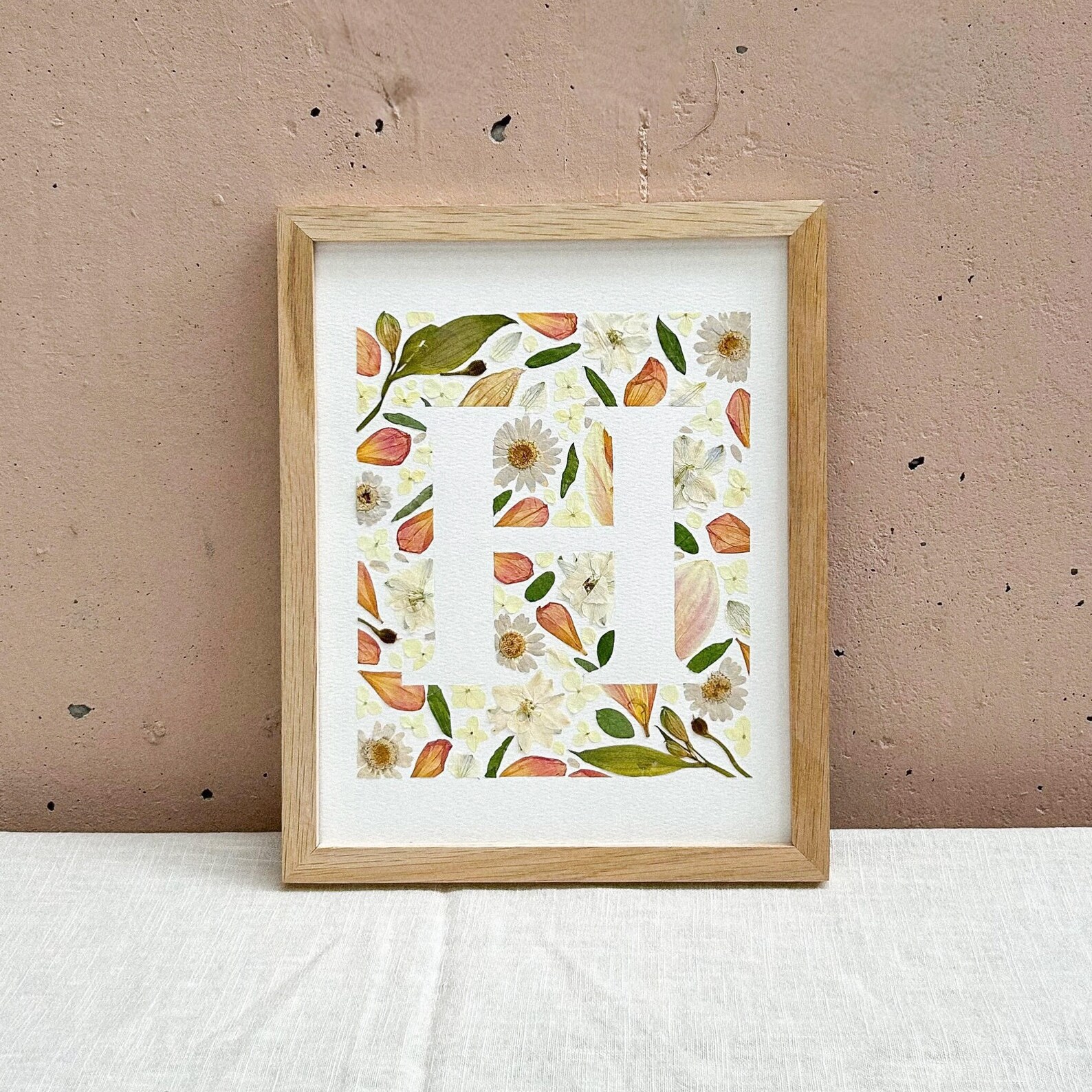 Pressed Flower Alphabet Art(full Design) / Pressed Flower Letter Art ...