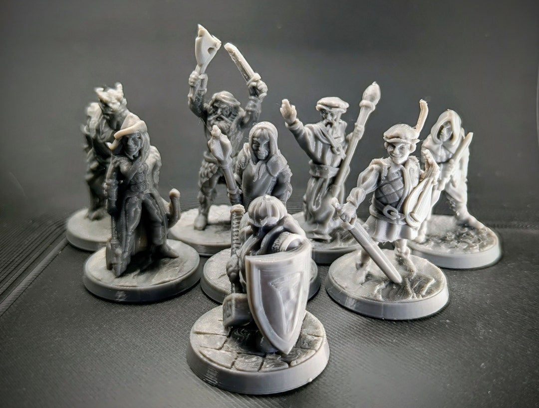Starter Adventurers Miniatures Set for Dungeons and Dragons - Etsy