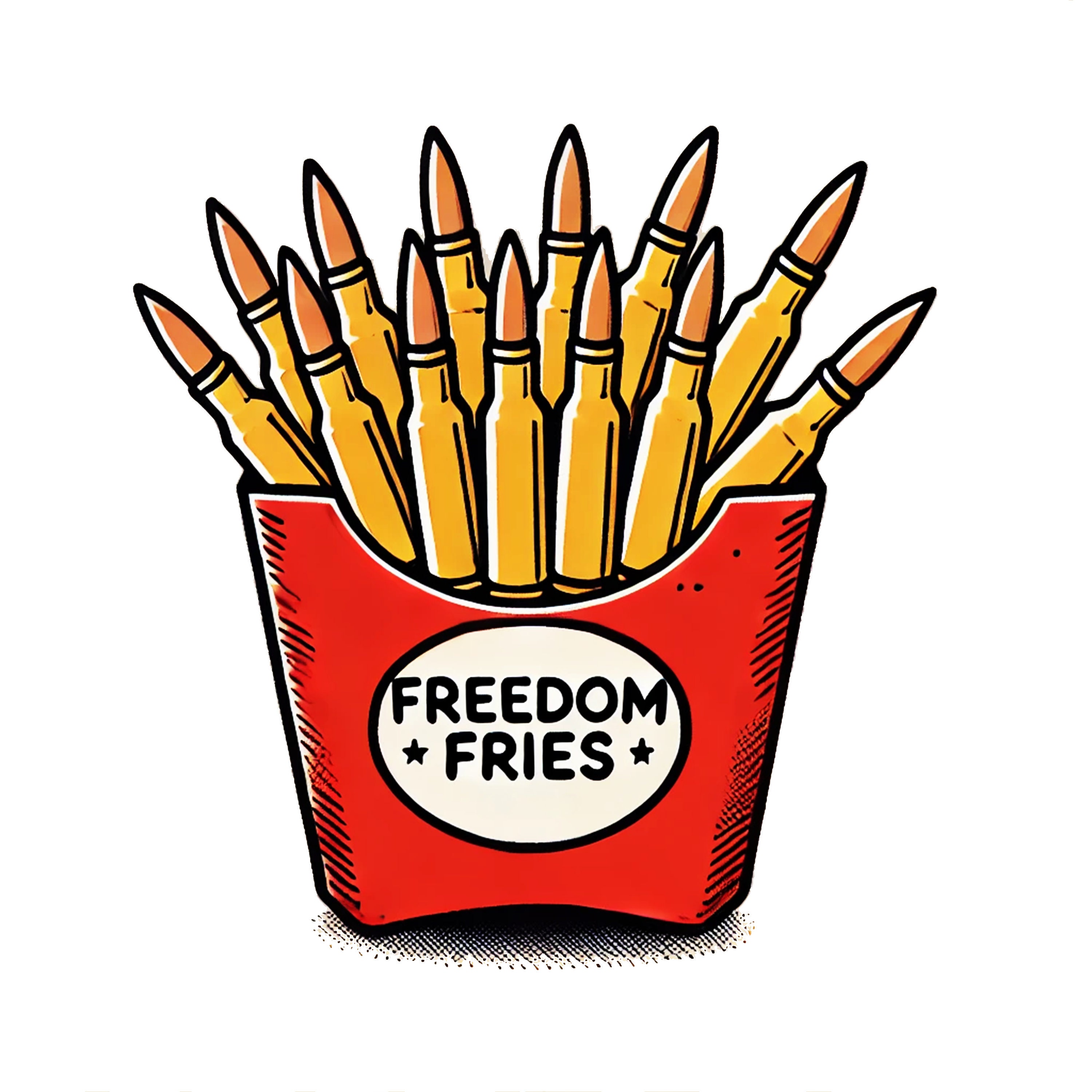 Freedom Fries Patriotic Ammo Vector PNG Perfect for T-shirts, Mugs ...