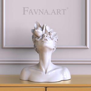 Contemporary Sculpture Statue for Interior“daughter of a Faun” White ...