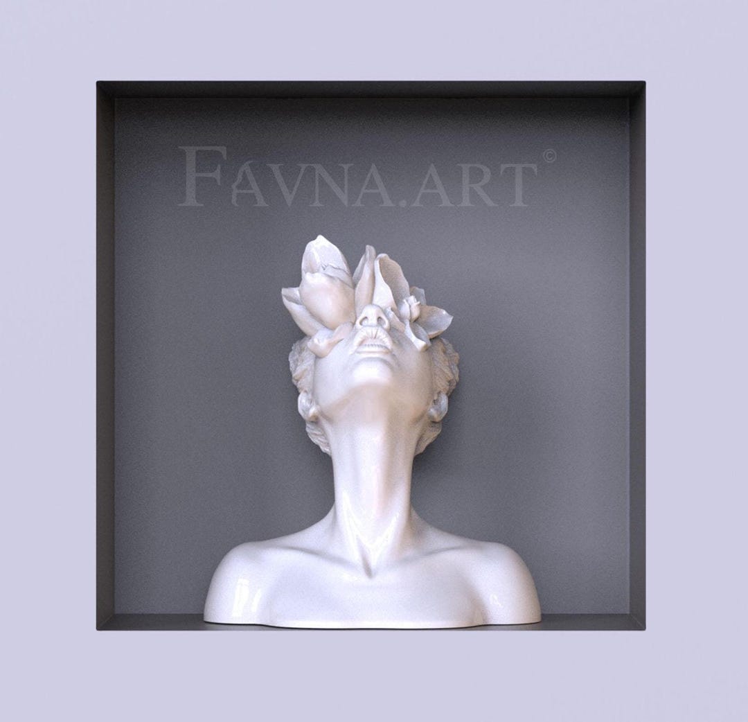 Contemporary Sculpture Statue for Interiordaughter of a Faun White ...