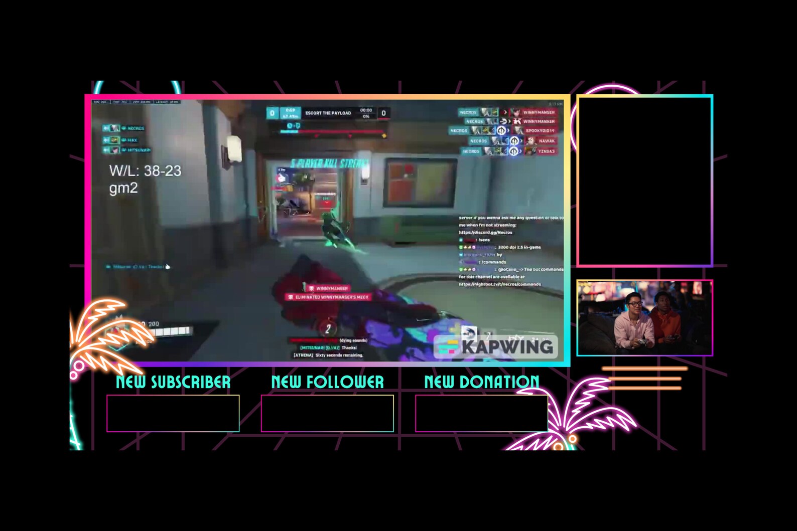 Neon Retro Stream Overlay, Stream Pack for Twitch, Twitch Pack, Twitch ...