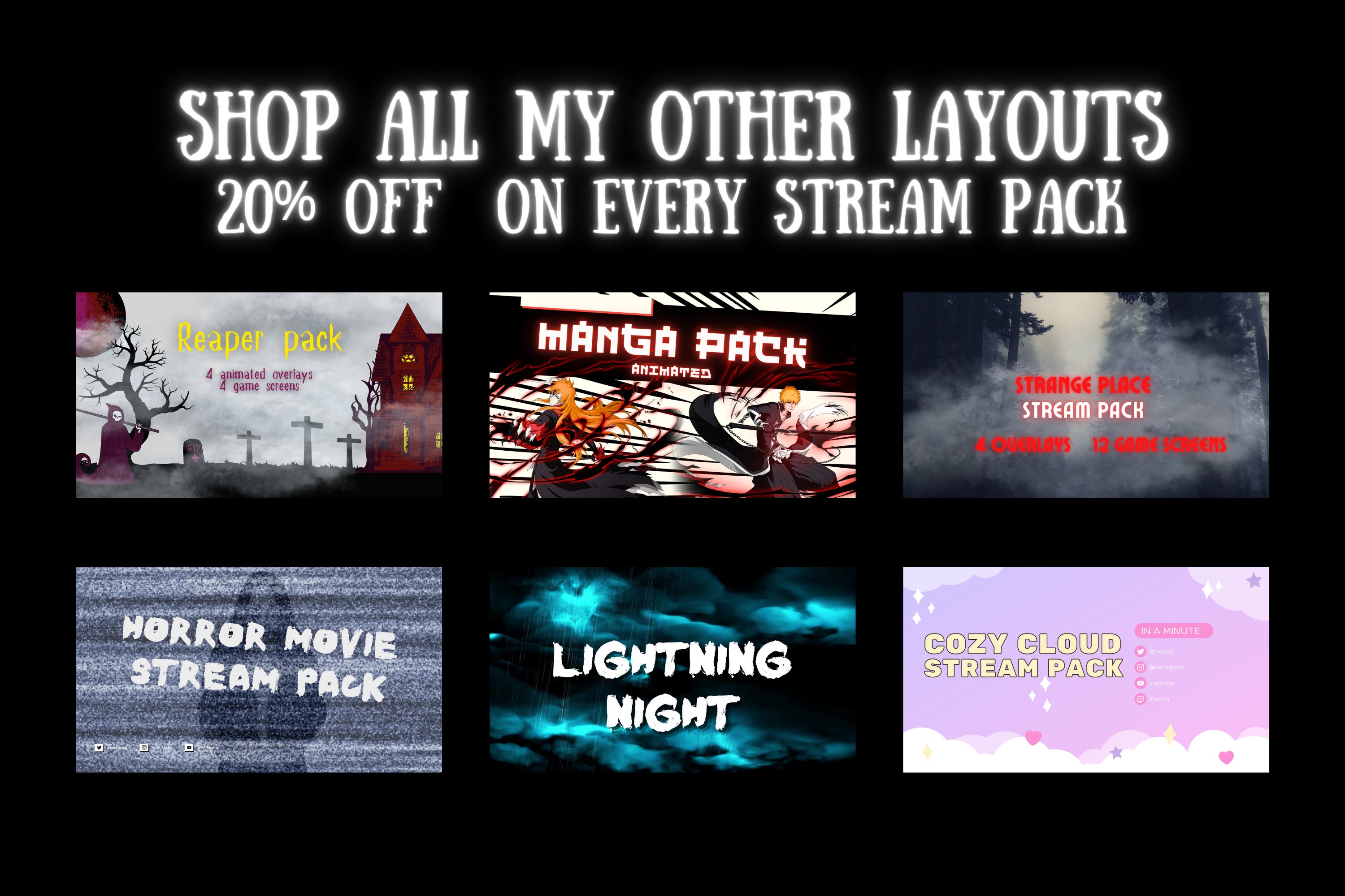 Moon Stream Overlay Twitch Overlay Streaming Overlay Pack - Etsy Australia