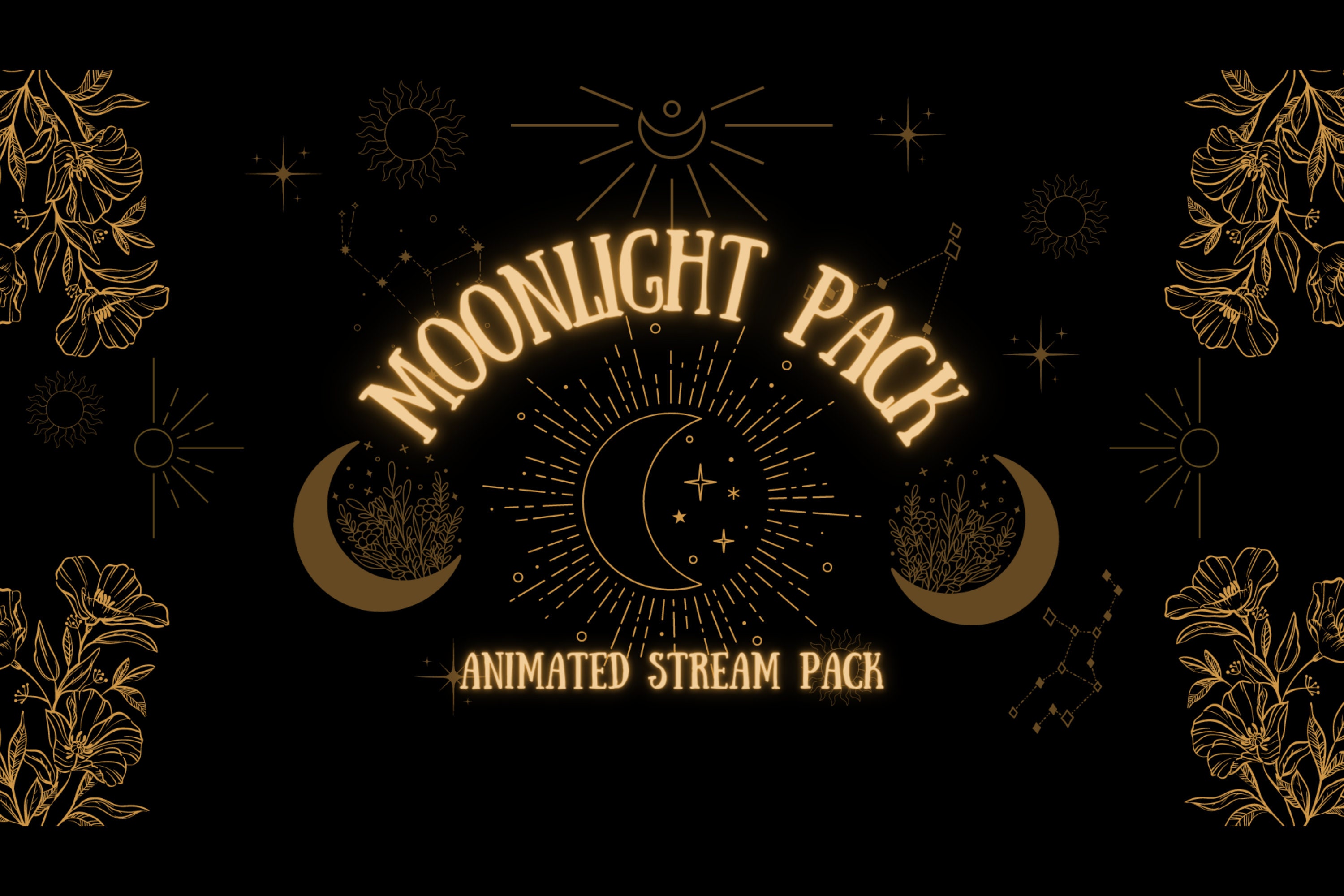 Moon Stream Overlay Twitch Overlay Streaming Overlay Pack - Etsy Australia