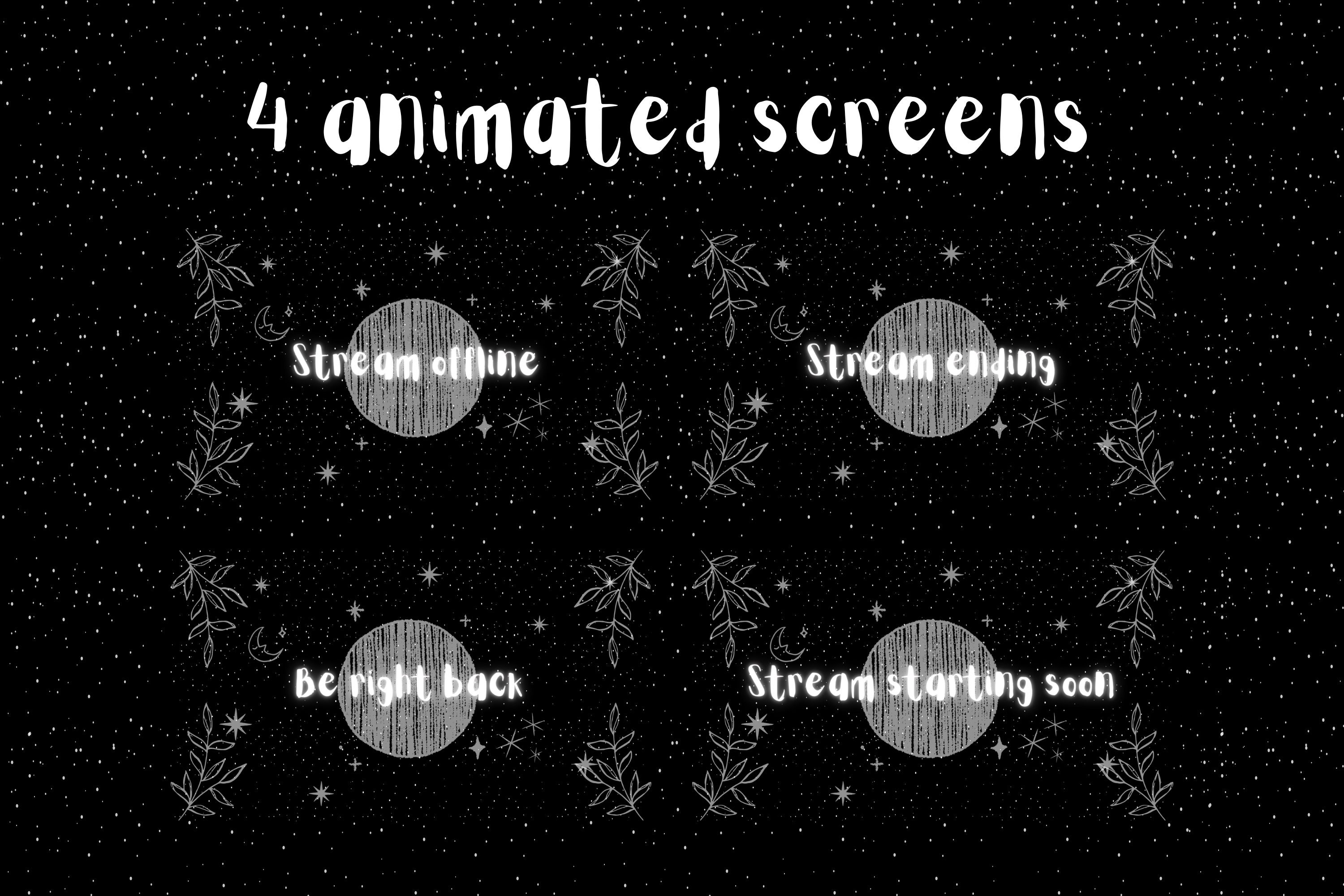 Celestial Twitch Stream Layouts, Moon Stream Overlay, Twitch Overlay ...