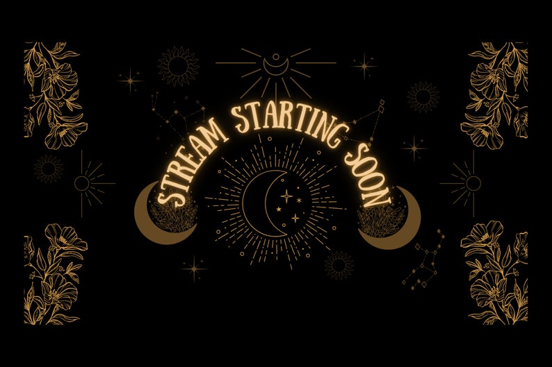 Moon Stream Overlay Twitch Overlay Streaming Overlay Pack - Etsy Australia