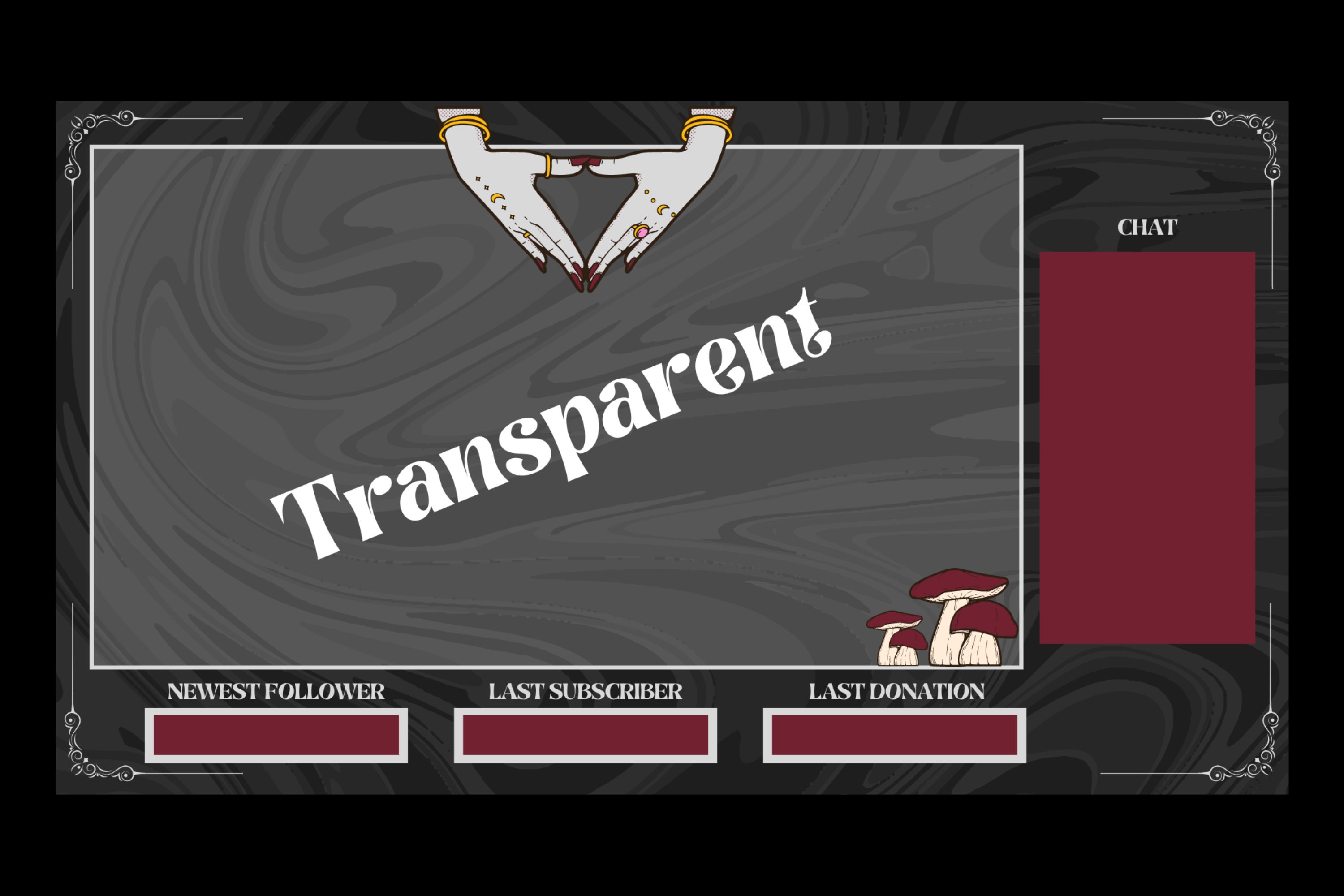 Goth Witch Stream Pack, Animated Layouts, Streaming Overlays, Panel ...