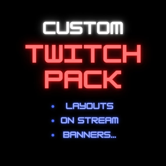 Customize Your Twitch Layout Custom Twitch Layout Twitch - Etsy UK