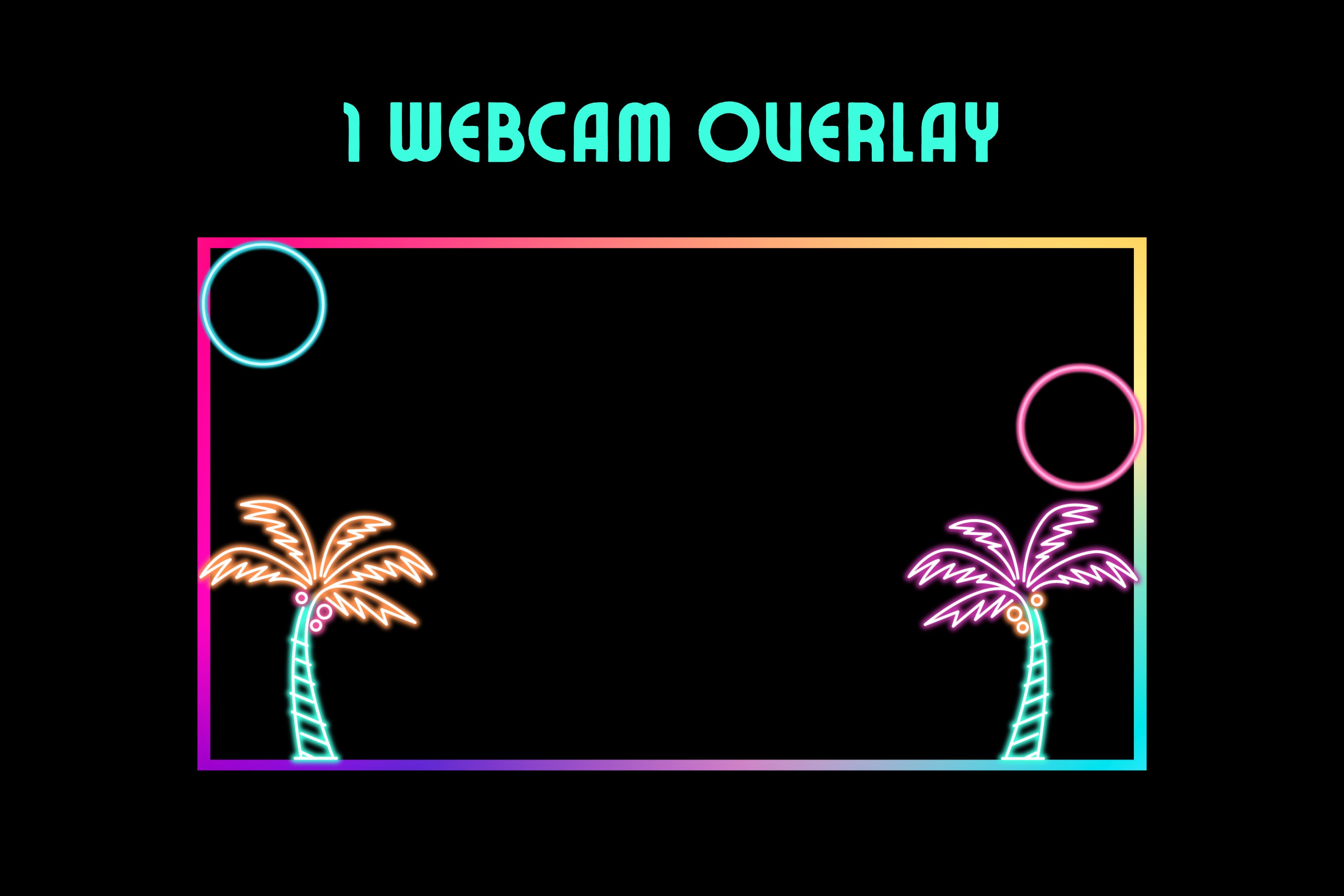 Neon Retro Stream Overlay, Stream Pack for Twitch, Twitch Pack, Twitch ...