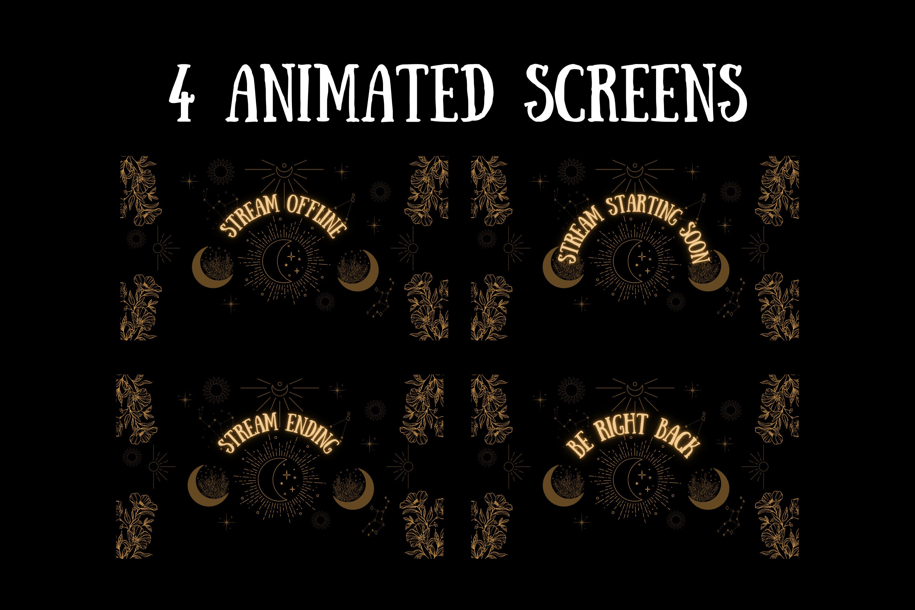 Moon Stream Overlay Twitch Overlay Streaming Overlay Pack - Etsy Australia