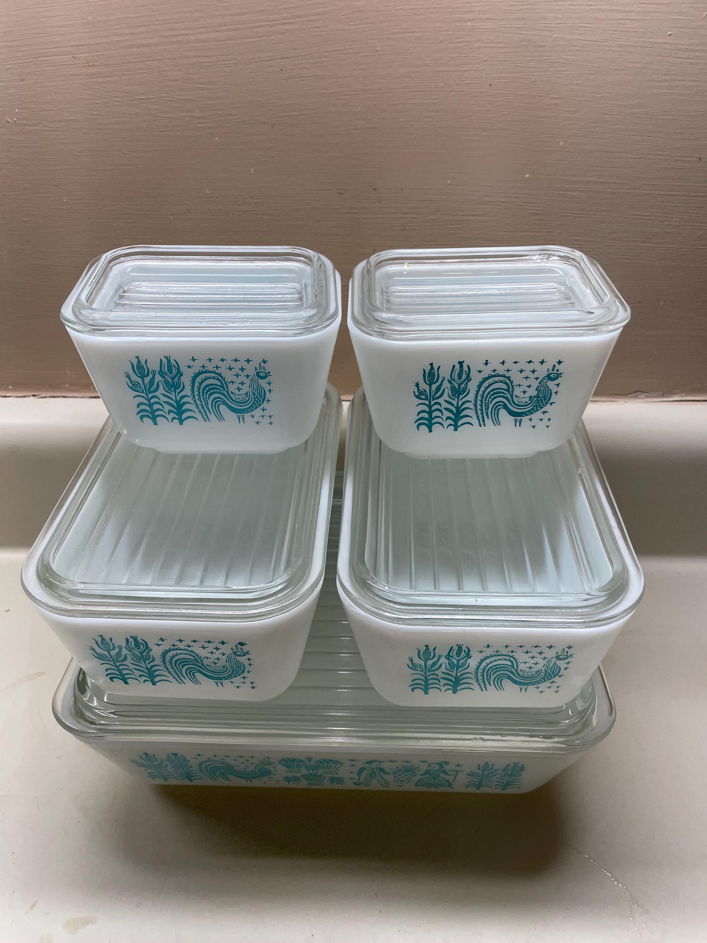 Set of 5 Vintage Pyrex Refrigerator Bowls With Lids. Highly Collectible ...