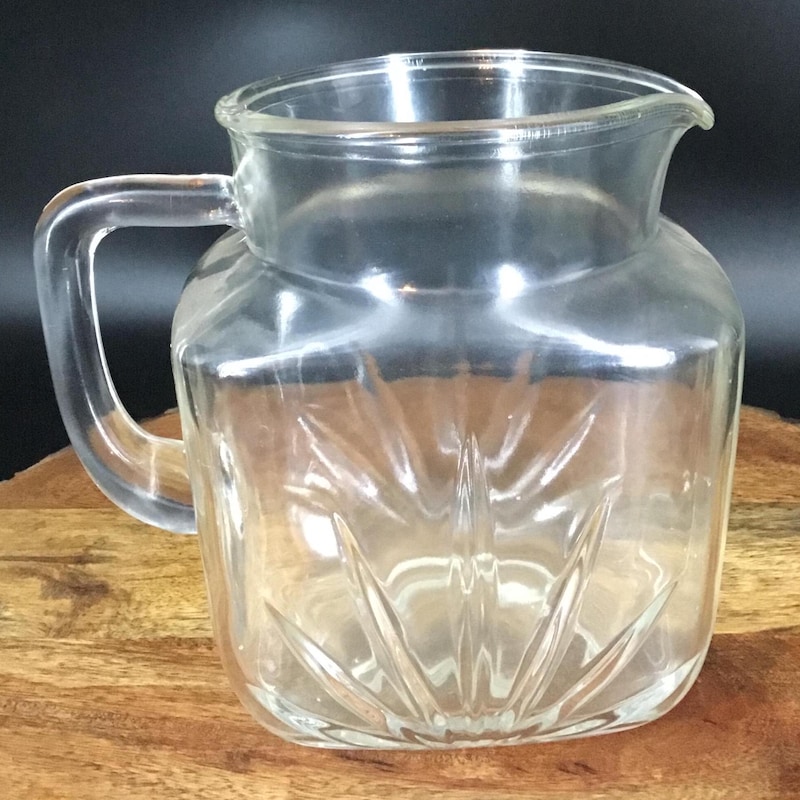 Clear Glass Pitcher - Etsy