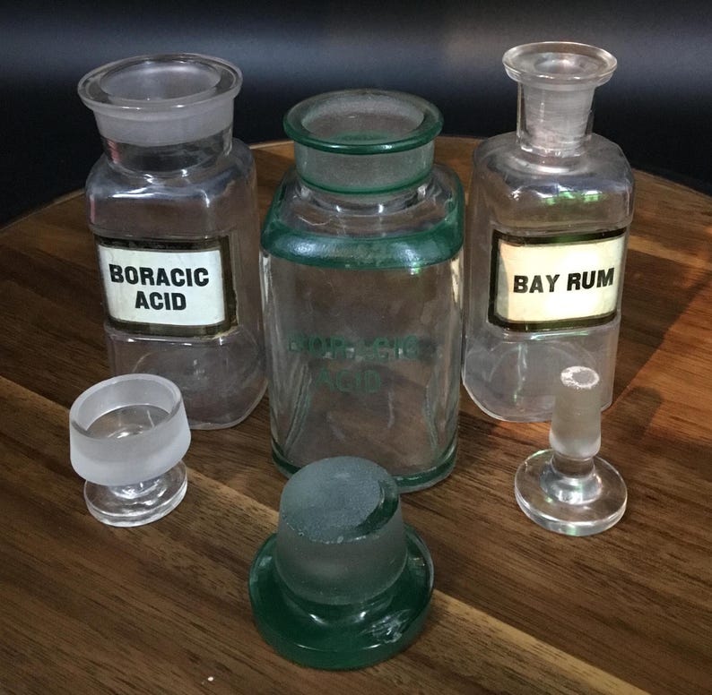 Antique Apothecary Bottles - Late 1800's - Etsy