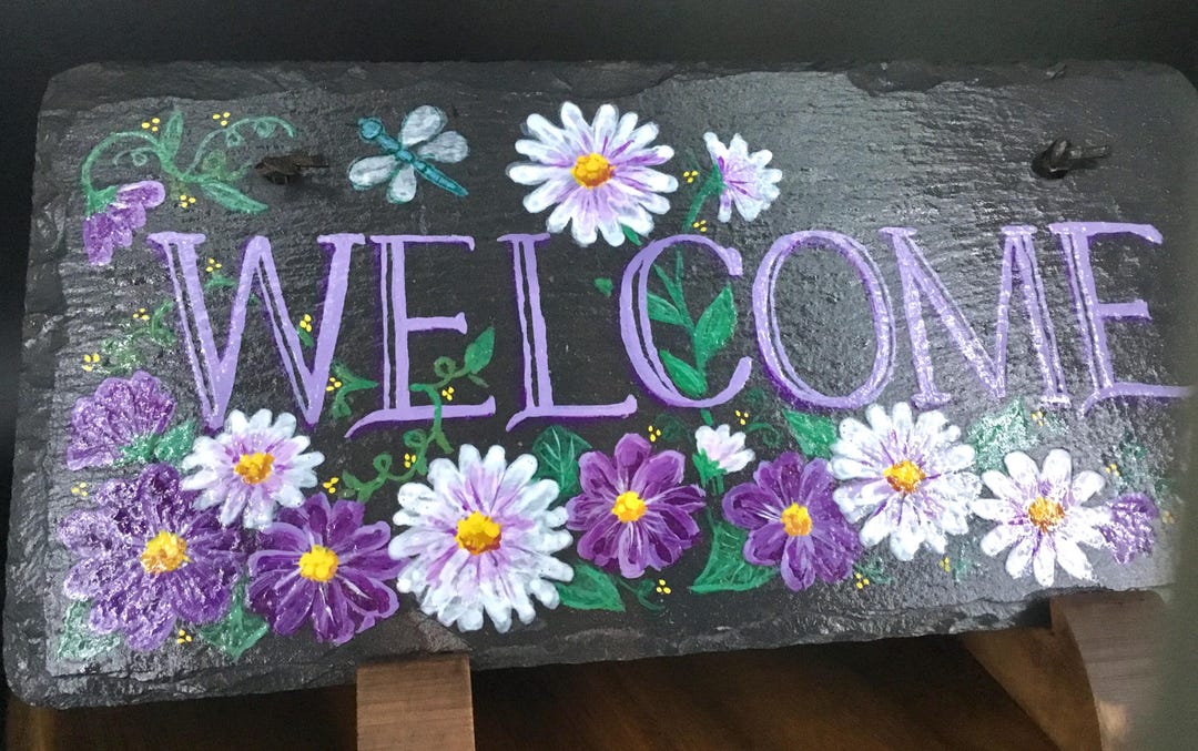 Hand-painted Slate Signs - Etsy