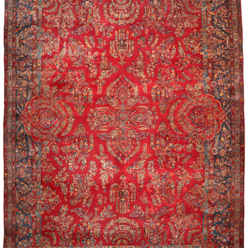 Red Persian Rug - Etsy