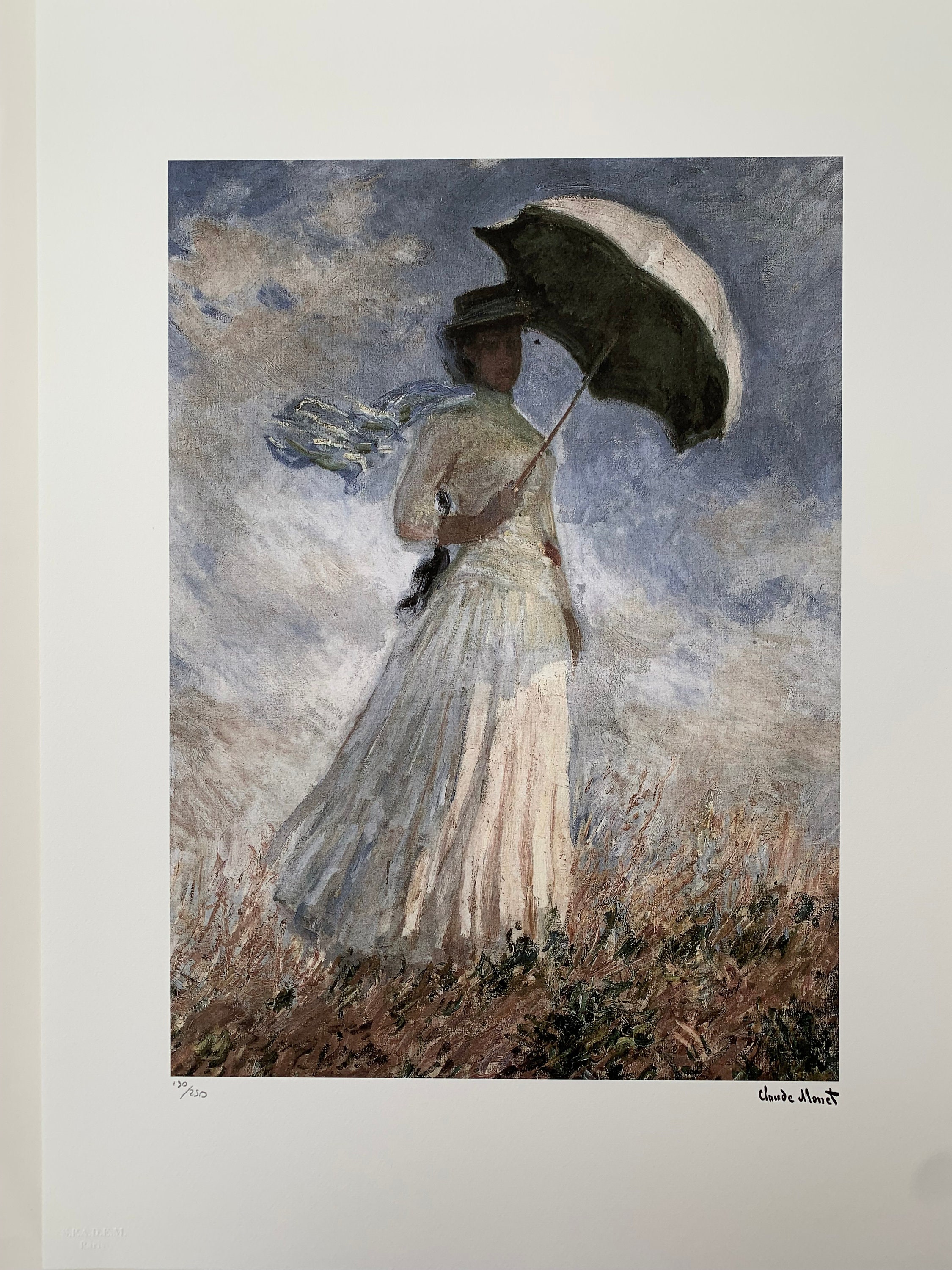 Monet Woman With A Parasol Facing Right