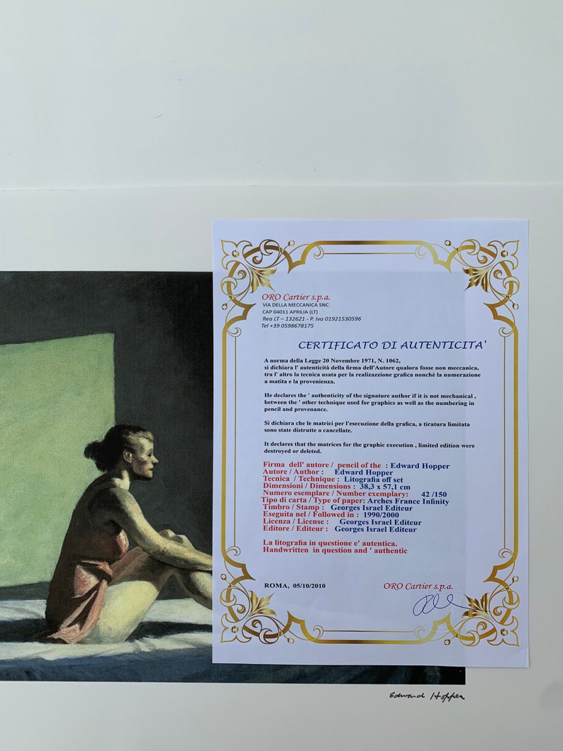 Edward Hopper morning Sun 1952 Lithography - Etsy