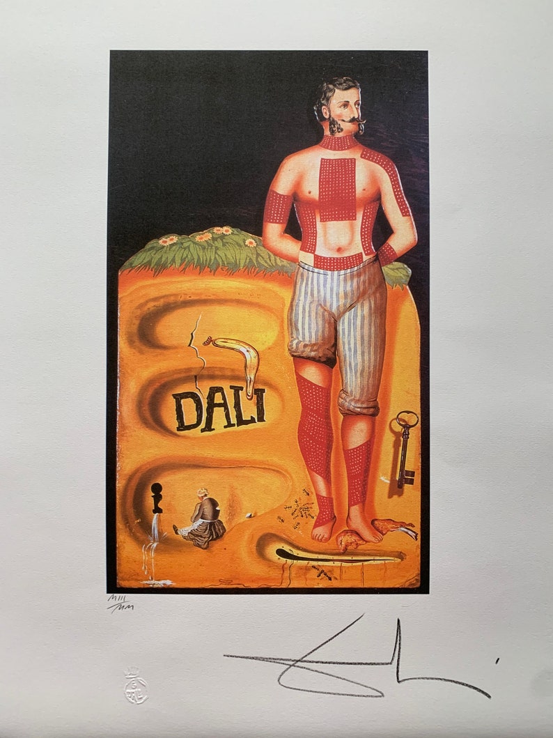 Salvador Dalí surrealist Poster,1934 Lithography Signed, Top Wall Art ...