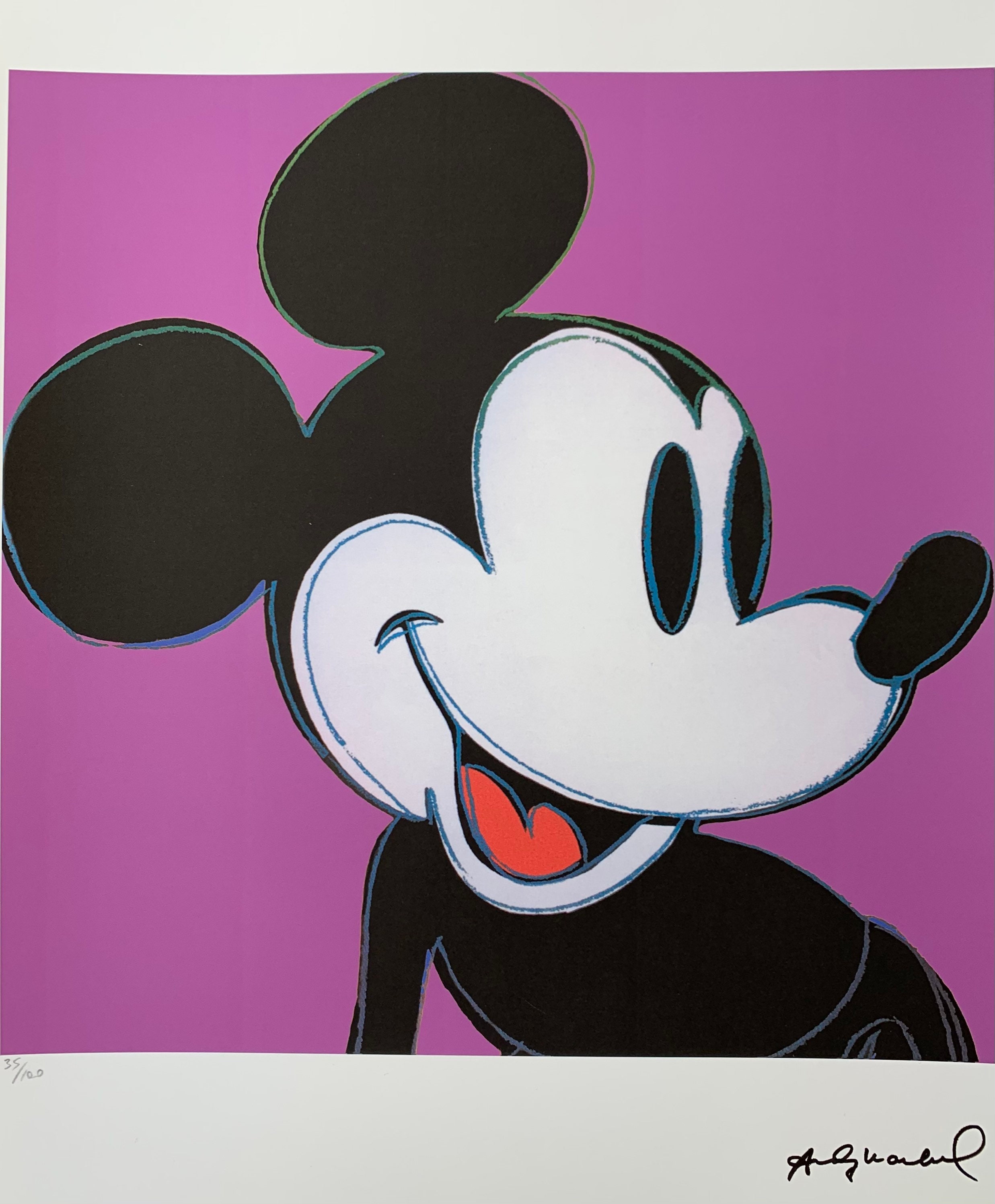 Andy Warhol MICKEY MOUSE - Certificate Leo Castelli (Pop Art Wall Art, Andy Warhol Mickey Mouse ...