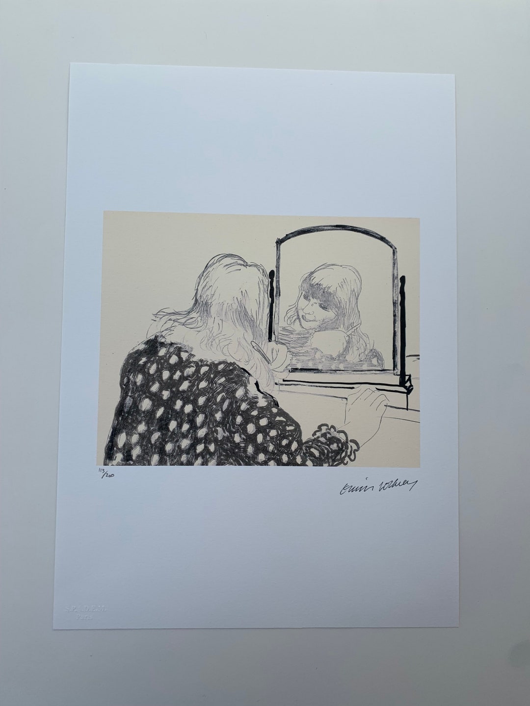 David Hockney split Ink With Tests Lithography Certificate, Signed, Top ...