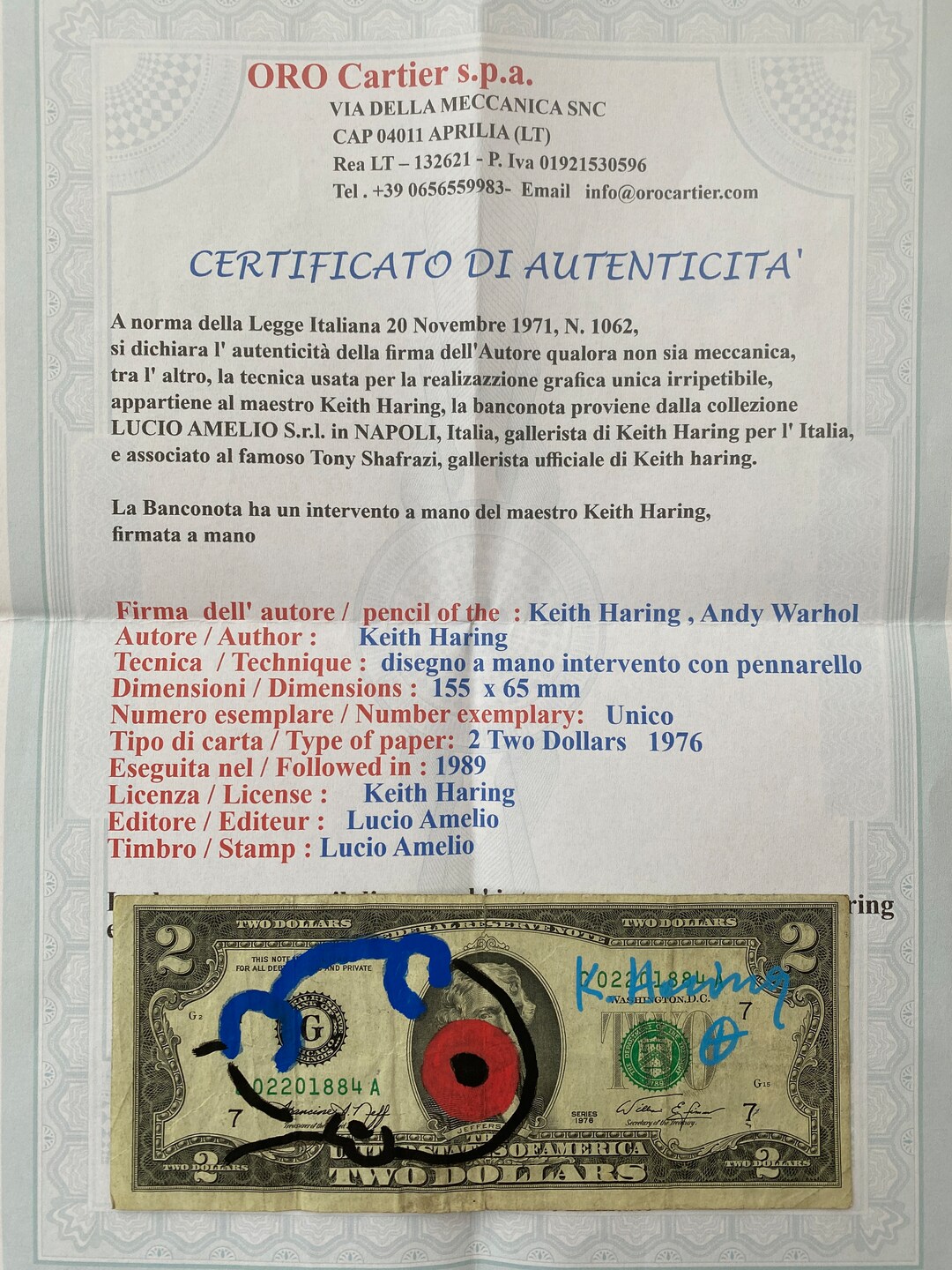 Andy Warhol With Haring Original Lira Signed, Top Wall Art - Etsy