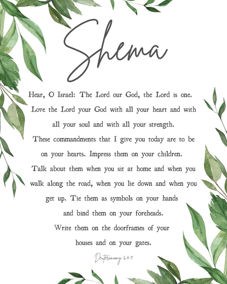 Shema Deuteronomy 6: 4-9 Bible Verse Wall Art Downloadable - Etsy Canada
