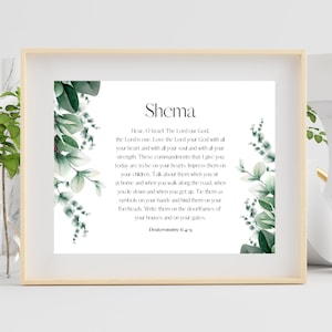 Shema Deuteronomy 6: 4-9; Bible Verse Wall Art, Downloadable, Printable ...