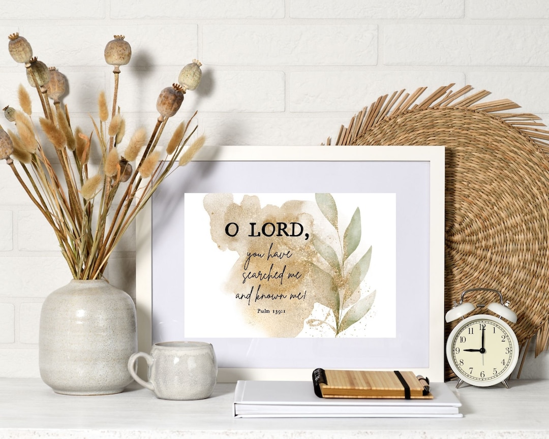 Psalm 139:1 NIV, Set of 6, Bible Verse Postcard, Bible Verse Print ...