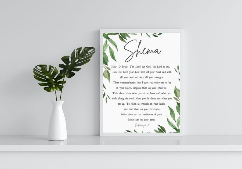 Shema Deuteronomy 6: 4-9 Bible Verse Wall Art Downloadable - Etsy Canada