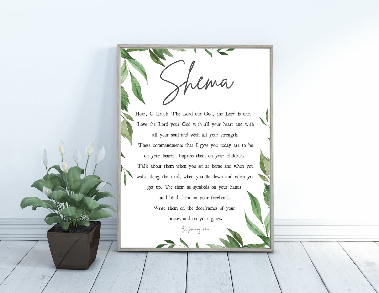 Shema Deuteronomy 6: 4-9 Bible Verse Wall Art Downloadable - Etsy Canada