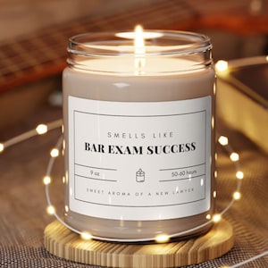 Bar Exam Prep Gift Bar Exam Candle New Lawyer Gift Bar Admission ...