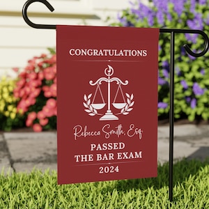 Passed the Bar Exam Gift Lawyer Graduation Garden Flag New Attorney ...