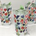 Strawberry Glass Blueberry Glassware Cute Berry Kitchen Decor Summer ...