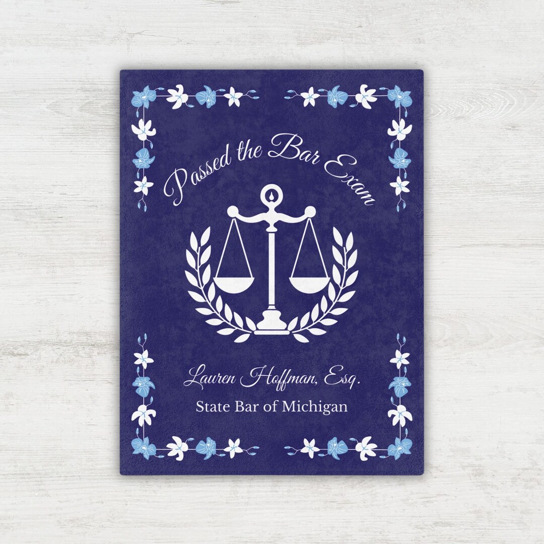 Passed the Bar Gift New Lawyer Blanket Esquire Gift Law School Graduate ...
