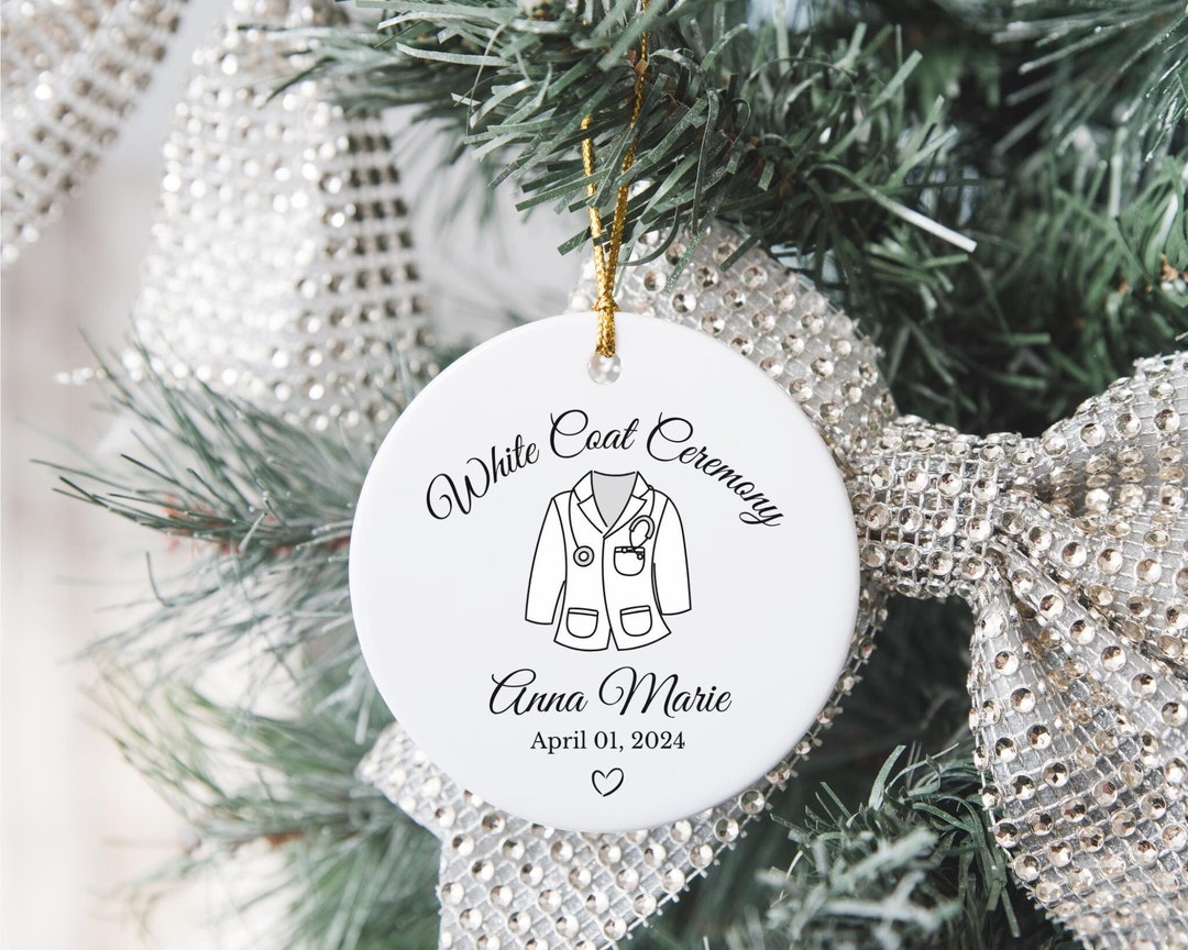 White Coat Ceremony Ornament Custom White Coat Party Gift Personalized ...