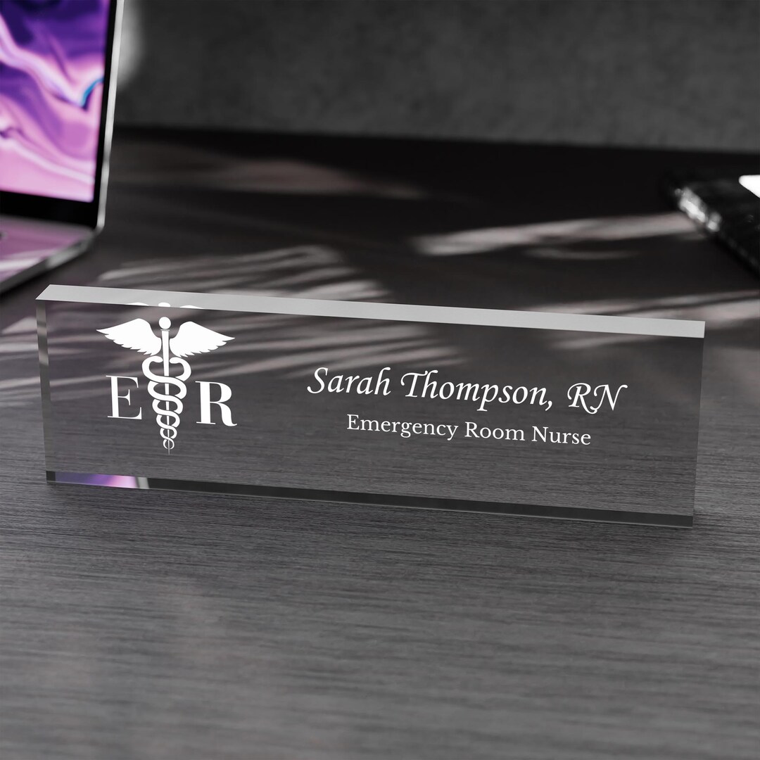 Emergency Room Doctor Desk Name Plate ER Doctor Gift Emergency ...