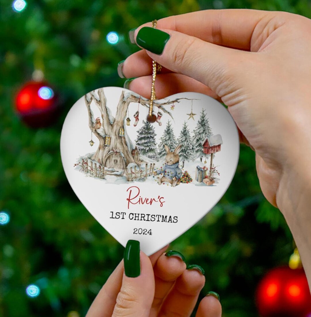 Baby's 1st Christmas Ornament for Girl First Christmas Ornament for Boy ...