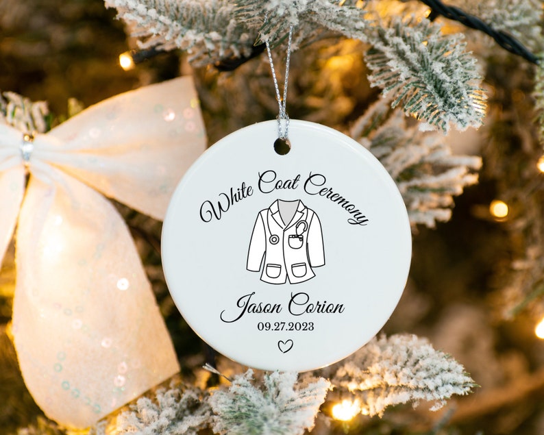 White Coat Ceremony Ornament Custom White Coat Party Gift Personalized ...