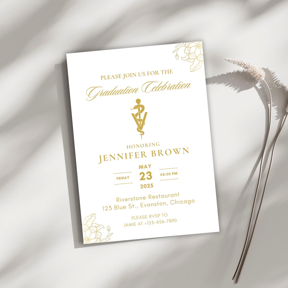 Veterinary School Graduation Invitation DVM Graduation Party Invite ...